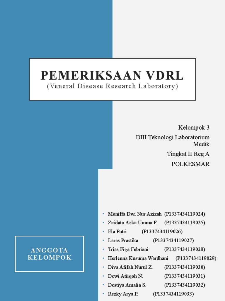 Prosedur dan Interpretasi VDRL Sifilis | PDF | Sains & Matematika