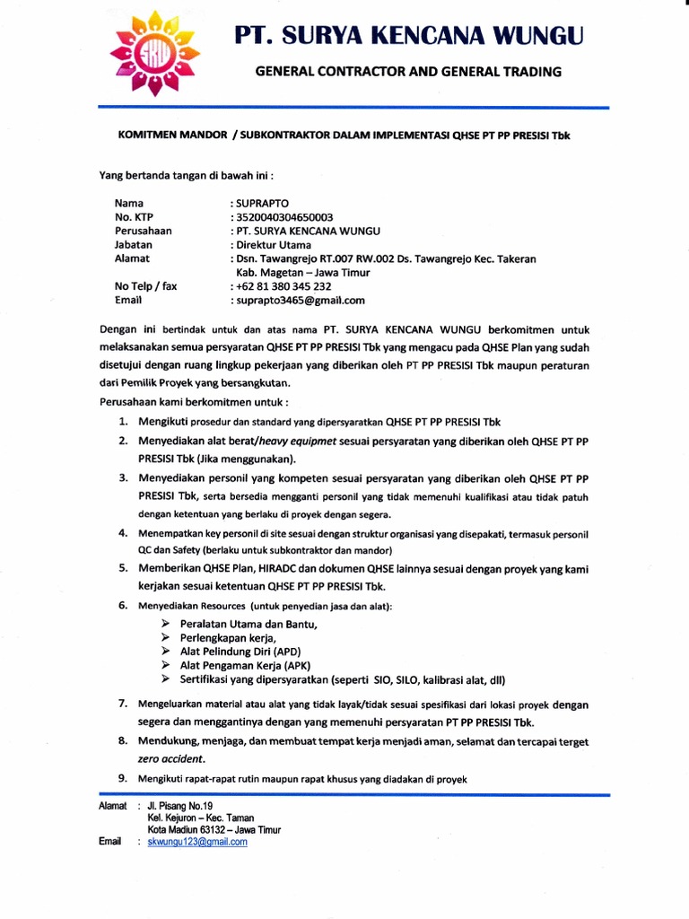 $ Surat Keterangan Terdaftar (SKT) | PDF