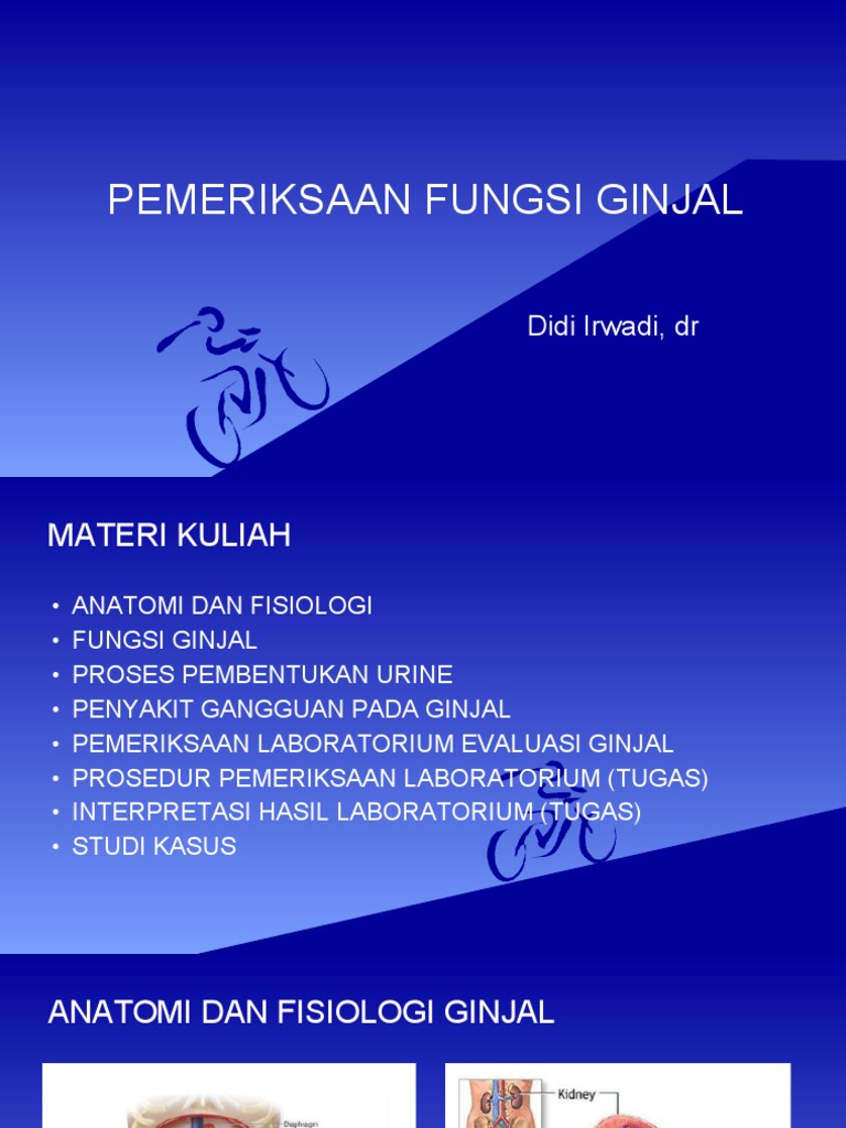 Pemeriksaan Fungsi Ginjal | PDF | Sains & Matematika
