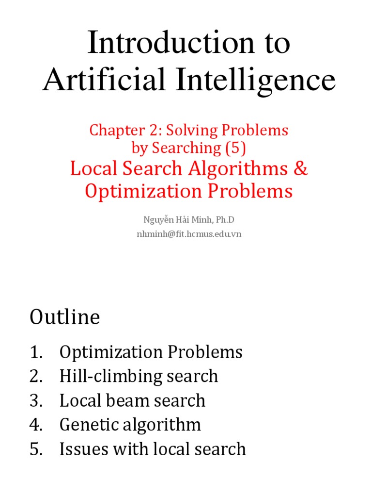 07 Local Search Algorithms Pdf Genetic Algorithm Mathematical Optimization
