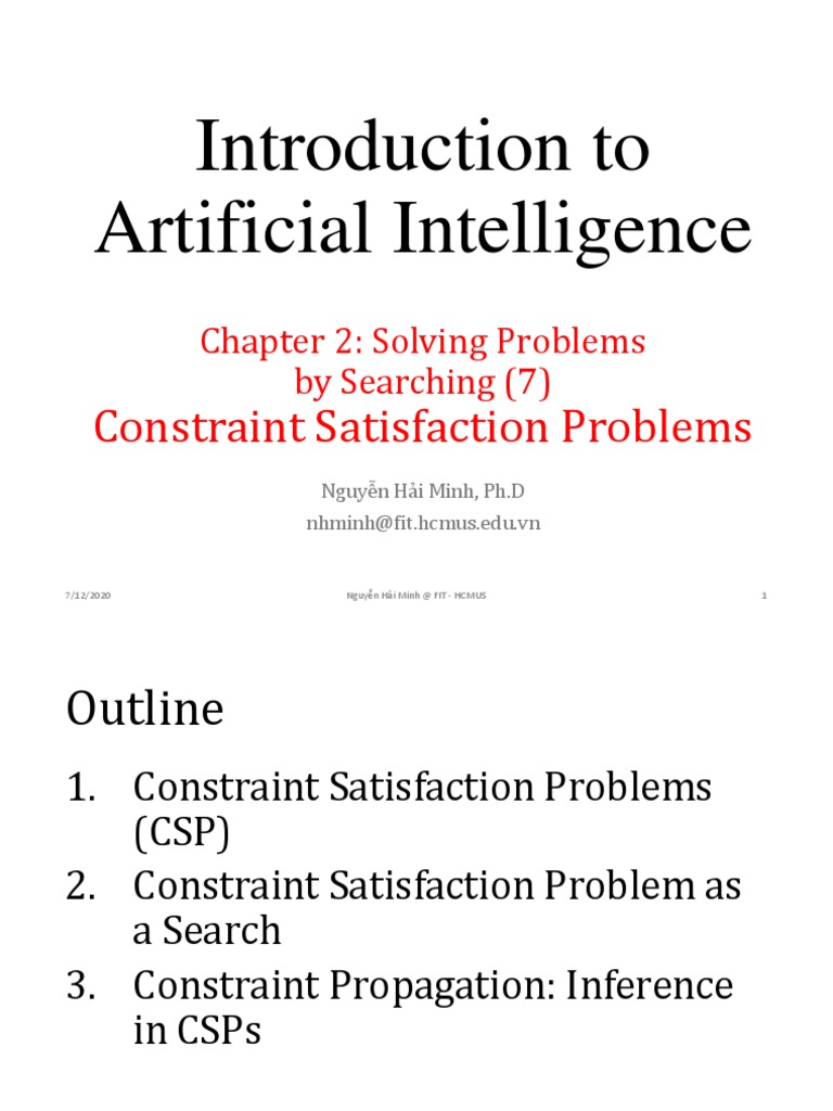 09 Constraint Satisfaction Problems | PDF | Algorithms | Mathematics Of Computing