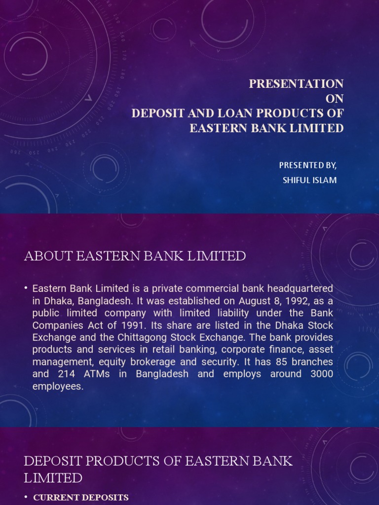 Eastern Bank Loan and Deposit Overview | PDF | Business | Law
