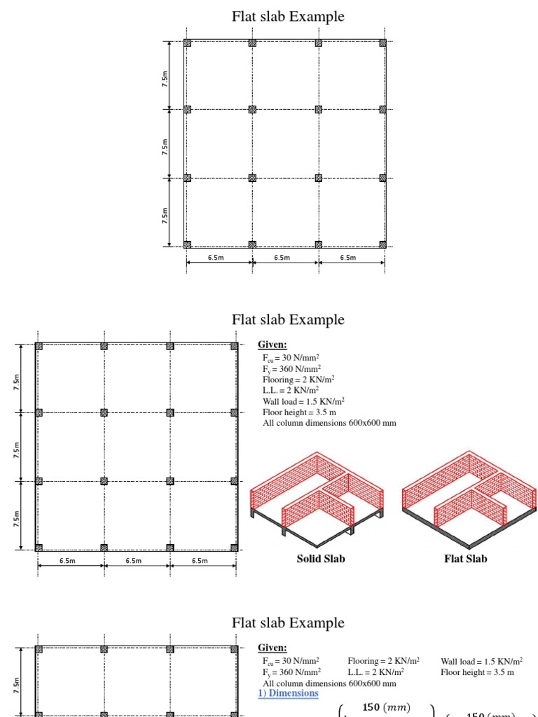Flat Slab Example | PDF | Architectural Design | Architecture