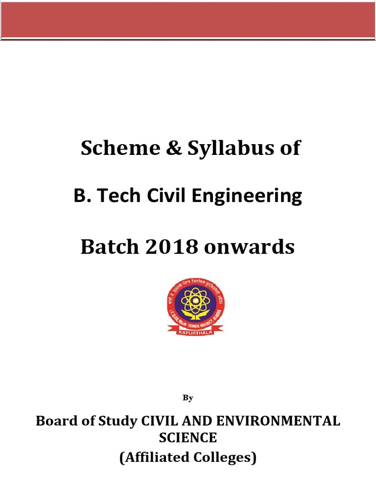 B.Tech. Civil Engg Syllabus III Sem Onwards | PDF | Bending | Fluid ...
