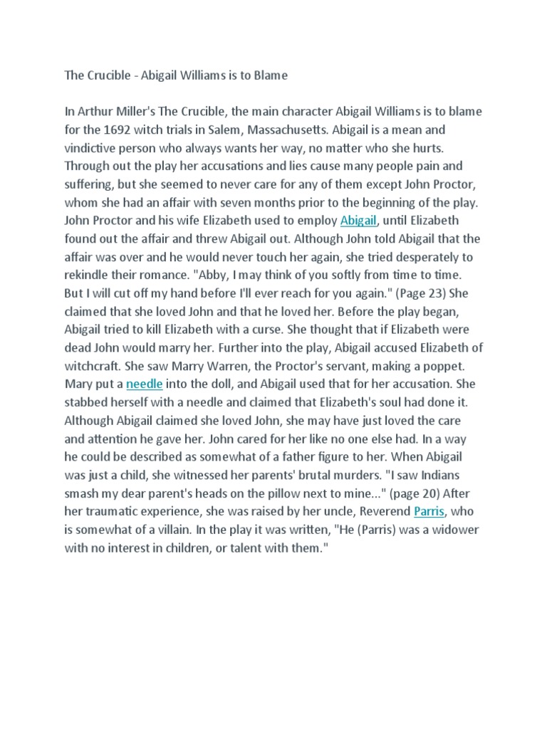 The Crucible | PDF | Classics | General Fiction