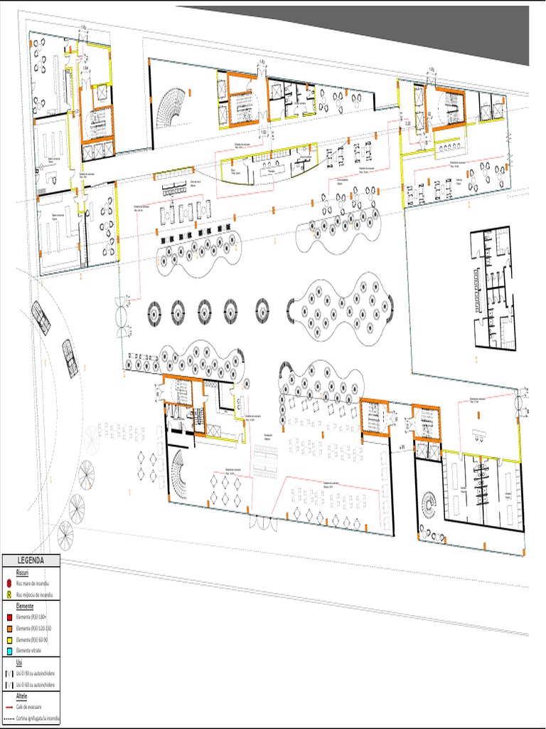 Plan Parter - Proiect Tehnic Protectie La Foc - Hotel | PDF