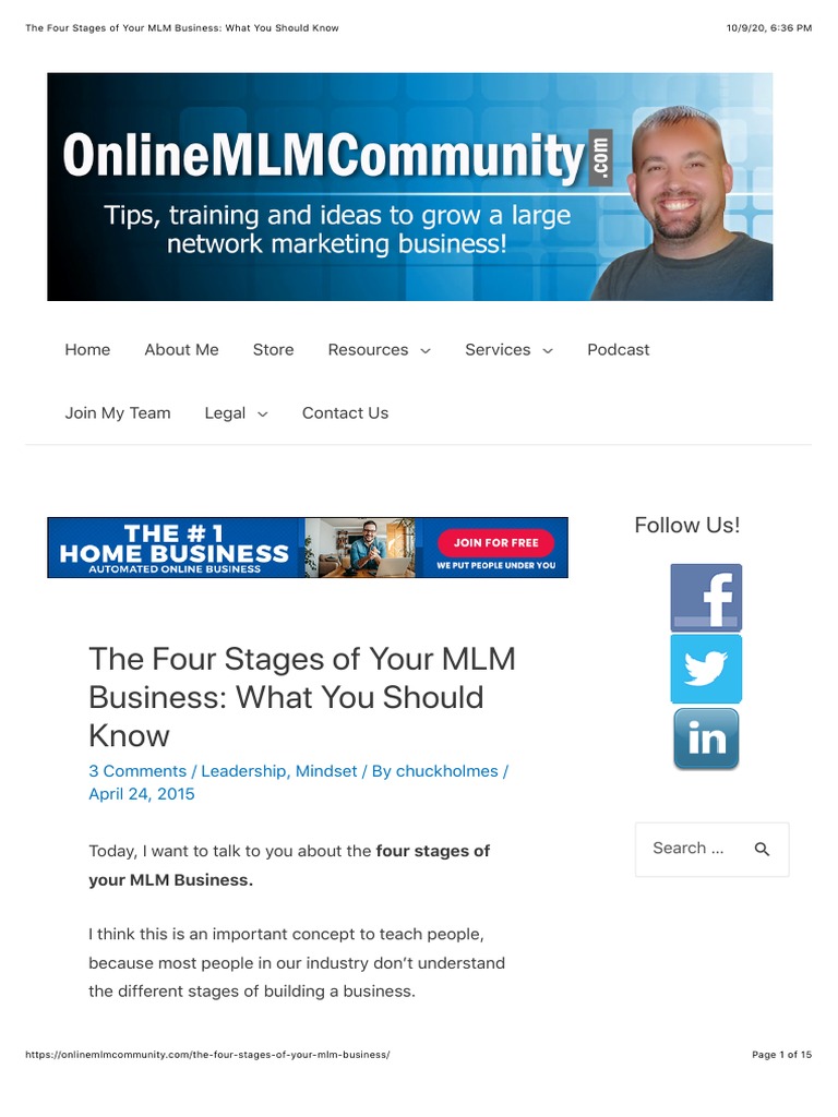 The Four Stages of Your MLM Business: What You Should Know | PDF ...