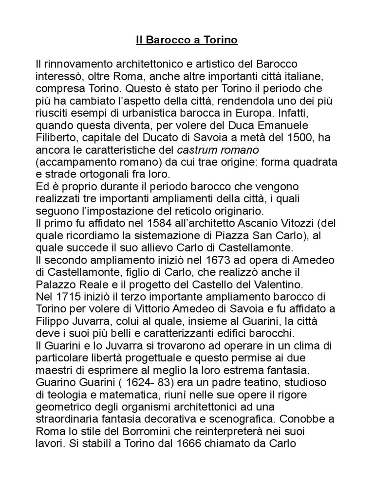 Barocco Torino | PDF