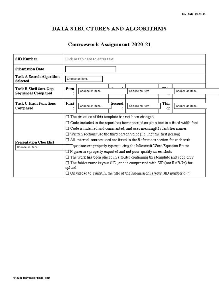 Data Structures And Algorithms Coursework 2020 21 Pdf Function Mathematics Algorithms 