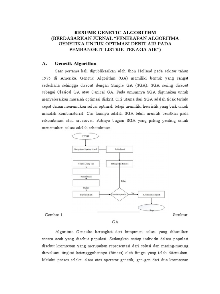 Resume Genetic Algorithm | PDF