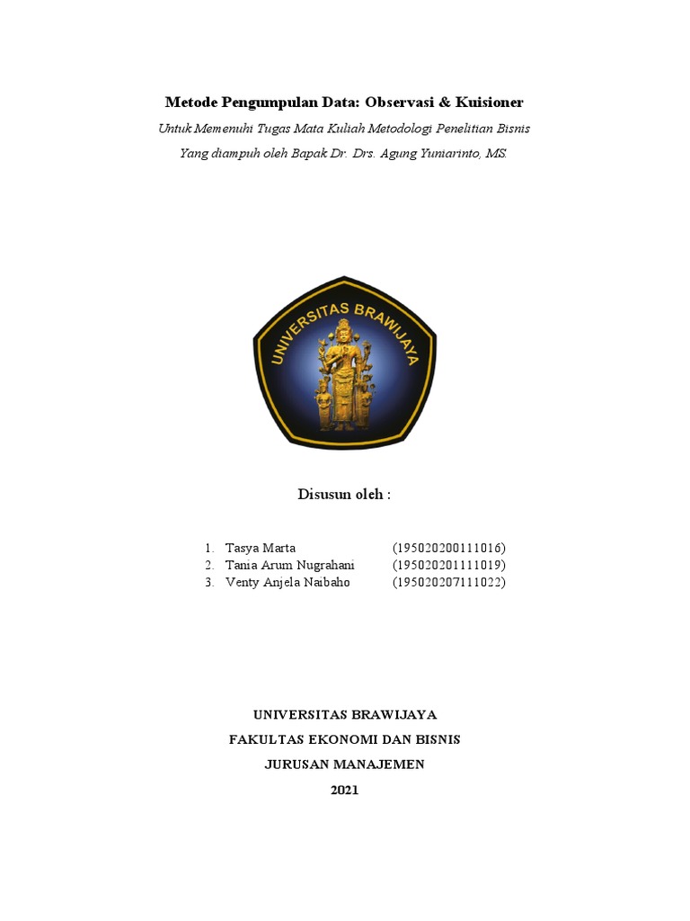 Metode Observasi & Kuisioner | PDF | Karier & Perkembangan