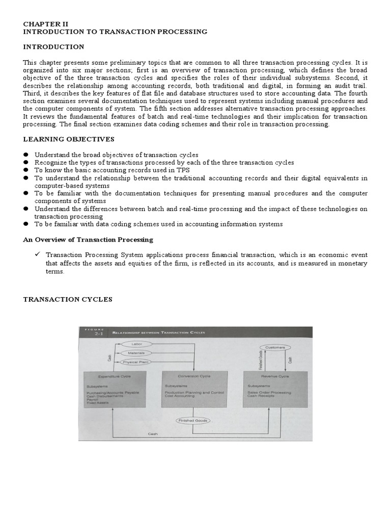 Introduction to Transaction Processing Cycles | PDF | Databases | Receipt