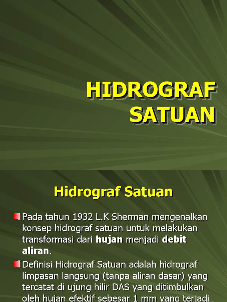 Hidrograf Satuan: Konsep dan Aplikasi | PDF | Sains & Matematika