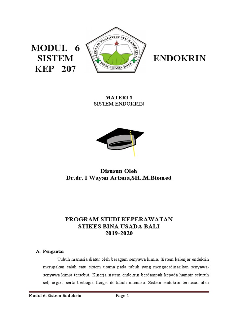 Modul 6. Sistem Endokrin, Hormon | PDF Modul 6. Sistem Endokrin, Hormon | PDF