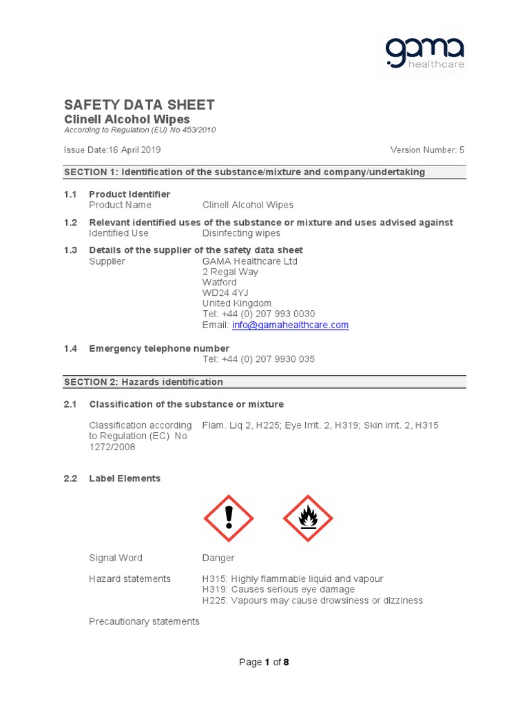 Msds sheet for alcohol prep pads store