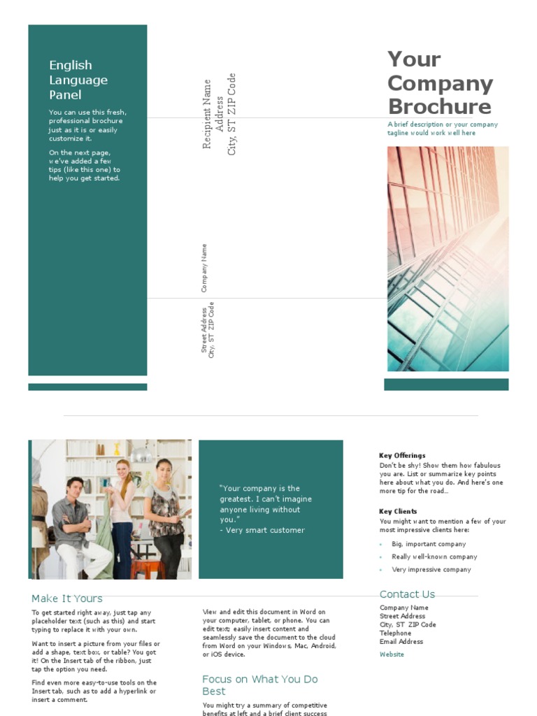 English Language Panel Brochure | PDF | Websites | Computing