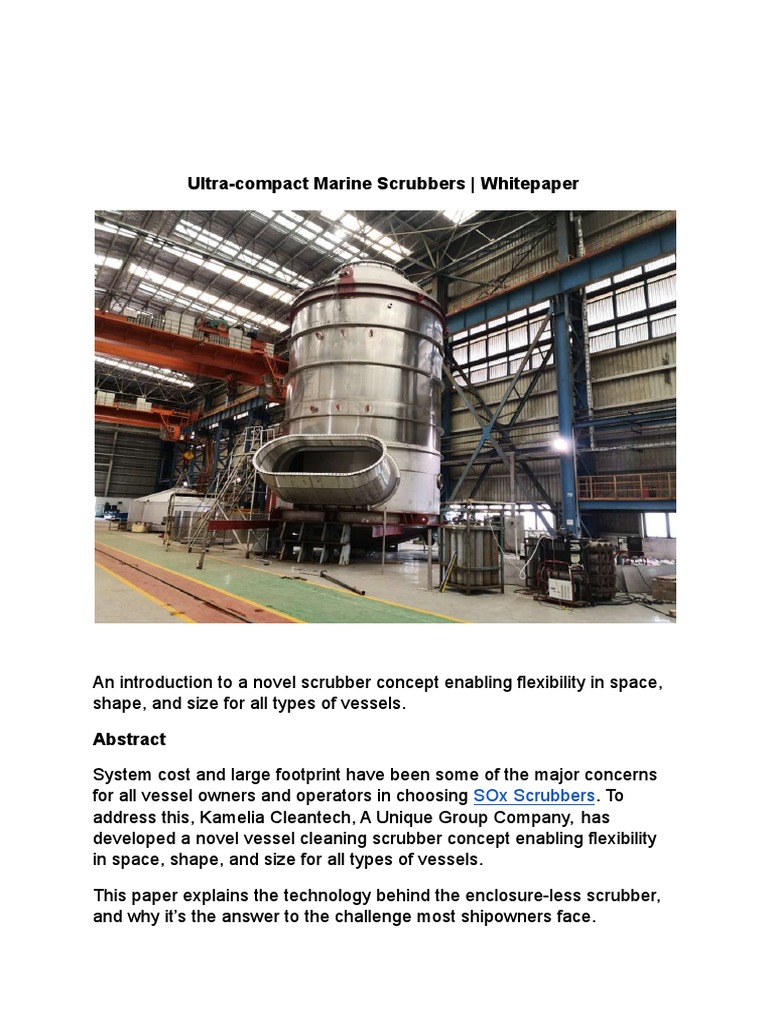 Ultra-Compact Marine Scrubbers - Whitepaper | PDF | Home & Garden | Technology & Engineering