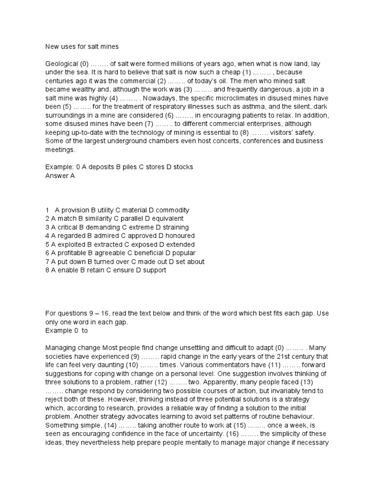 CAE C1 Reading Comprehension | PDF | Mining | Business