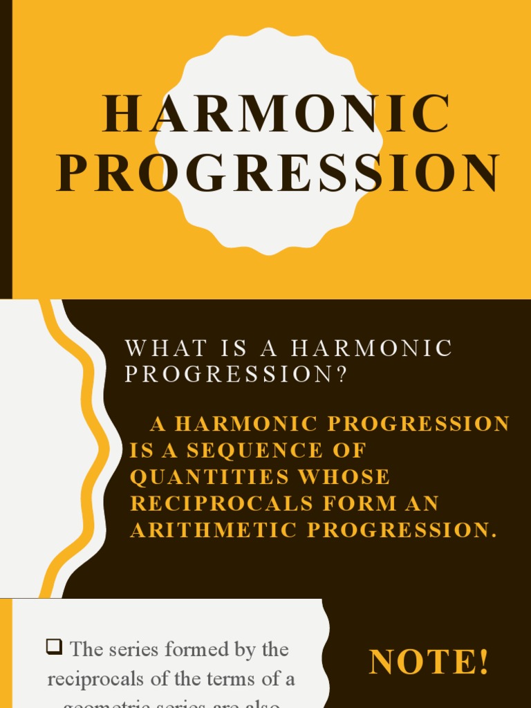 Harmonic Progression | PDF | Mathematical Concepts | Mathematical Analysis
