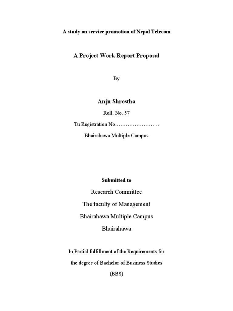 A Project Work Report Proposal | PDF | Research Design | Telecommunication
