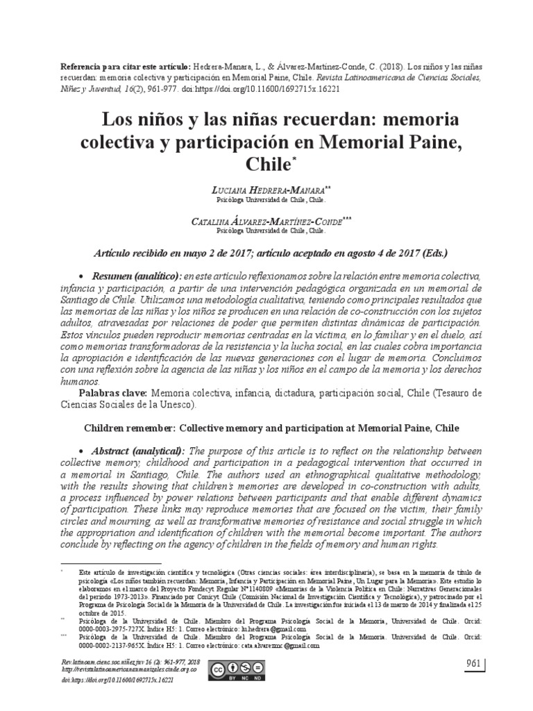 Los Ninos y Las Ninas Recuerdan Memoria | PDF | Memoria | Conocimiento