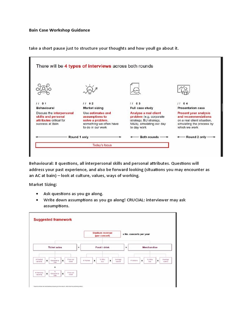 Bain Case Workshop Guidance | PDF | Business | Business Economics