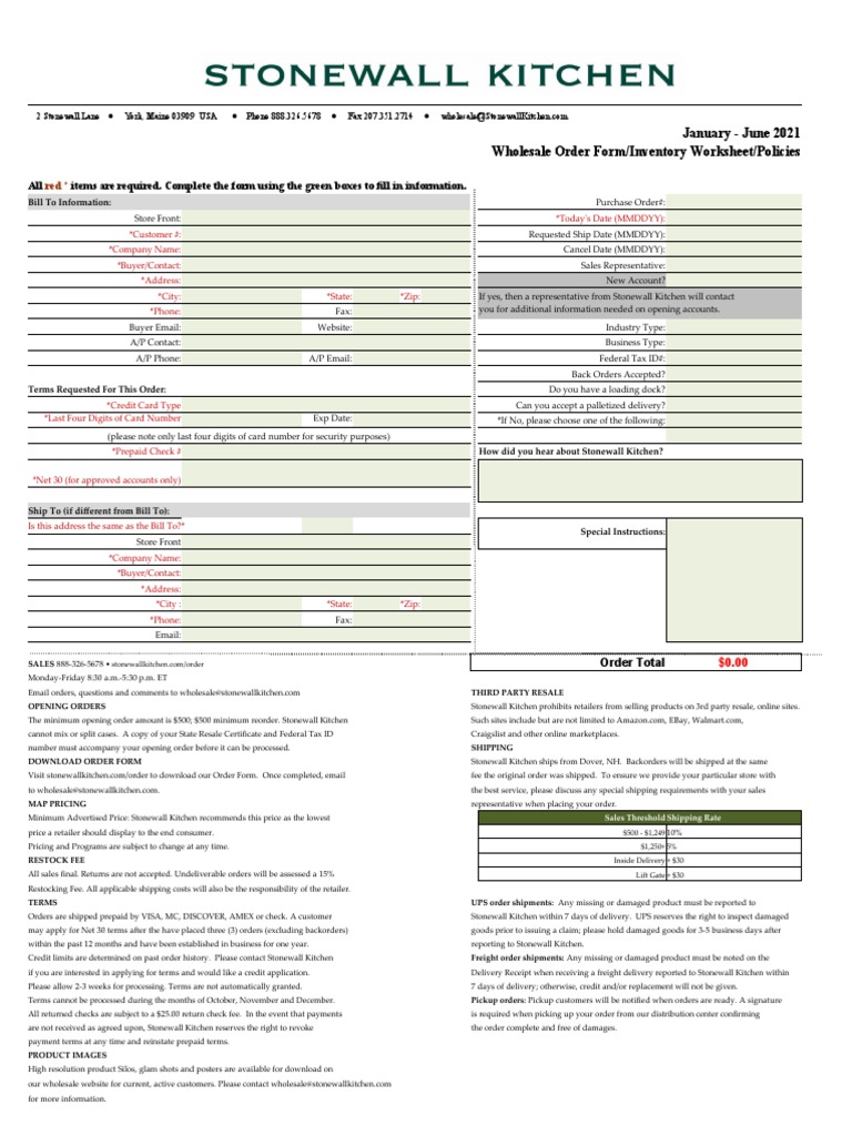 SWK - Interactive Order Form - February June 2021 | PDF | Fruit ...