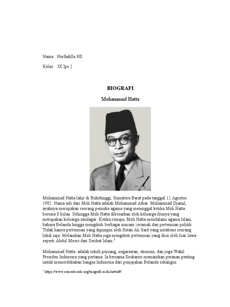 Biografi Moh. Hatta | PDF