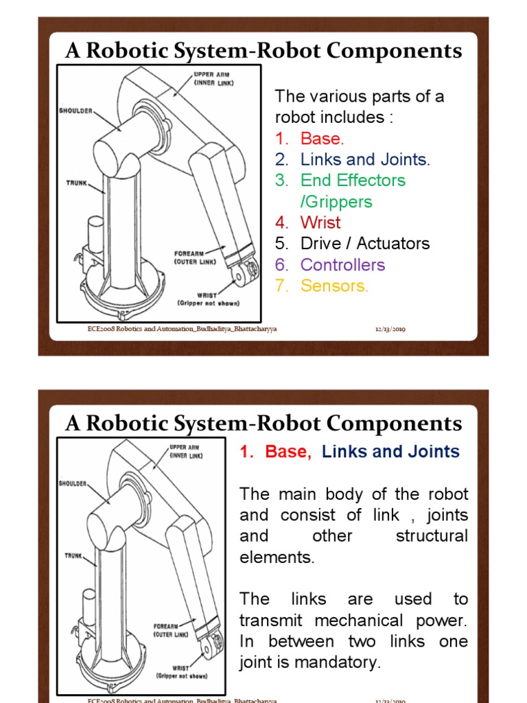 A Robotic System-Robot Components | PDF | Uniform Resource Identifier ...