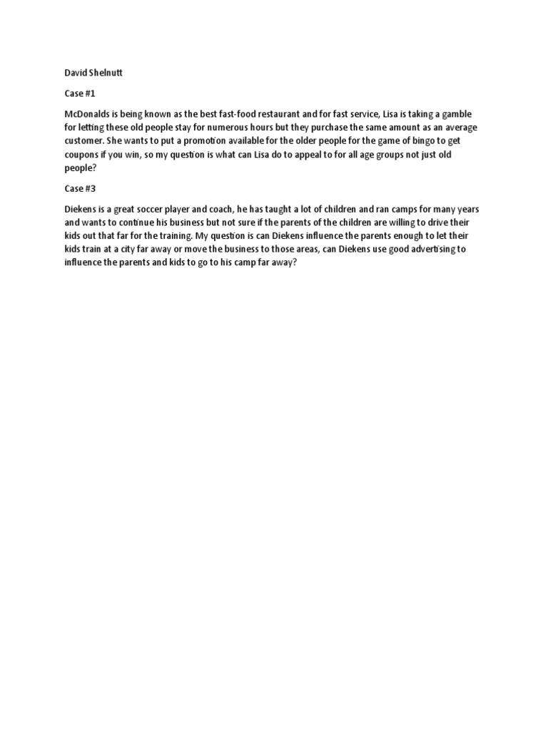 Marketing Discussion | PDF | Wellness