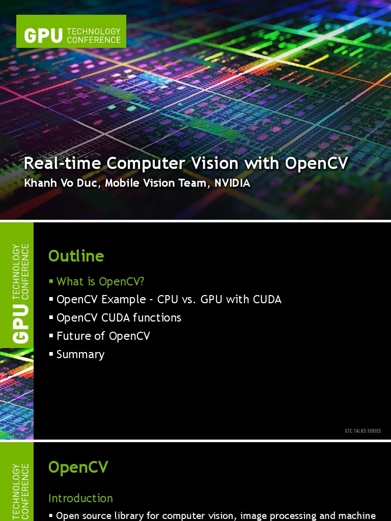 OpenCV CUDA Functions | Download Free PDF | Graphics Processing Unit | Computer Hardware