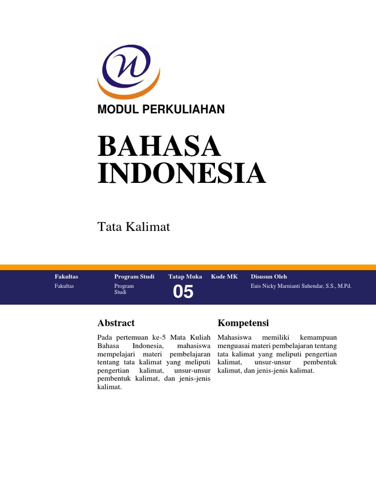 Modul Pertemuan - 5 | PDF | Seni & Disiplin Bahasa