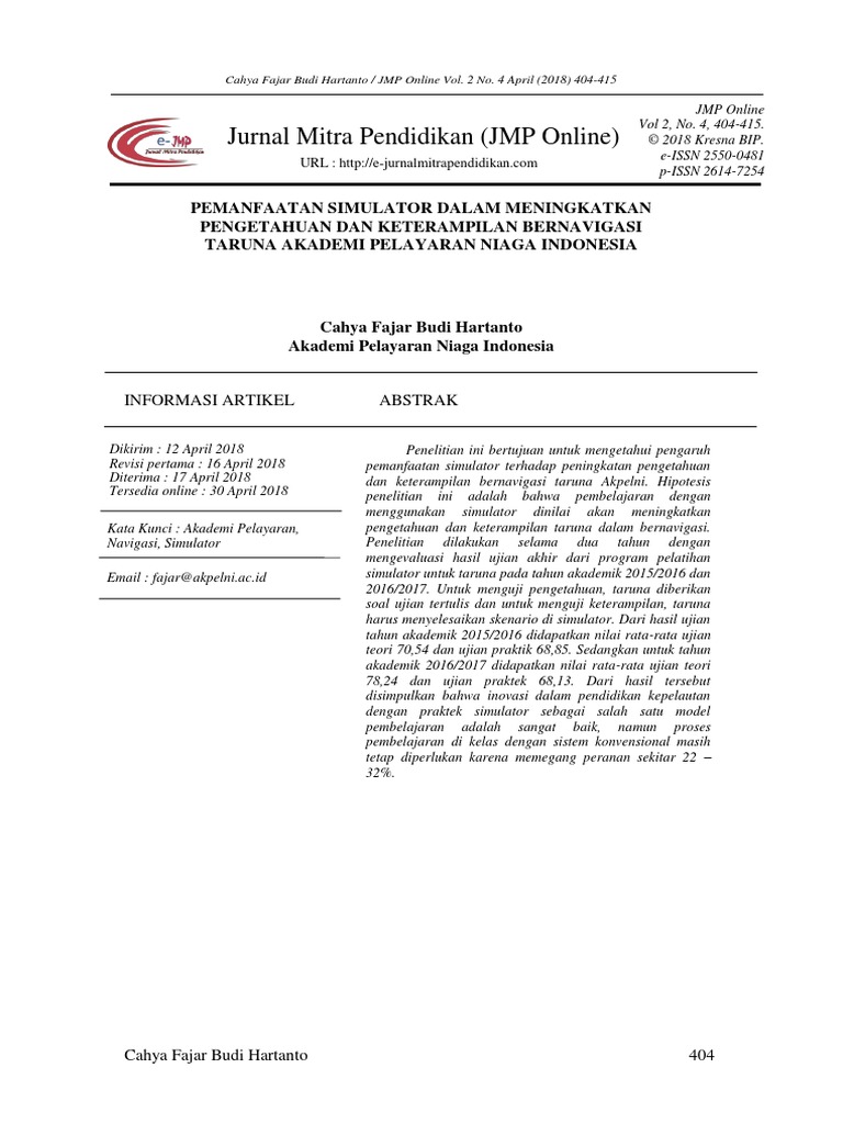 Jurnal Mitra Pendidikan (JMP Online) | PDF | Karier & Perkembangan | Komputer