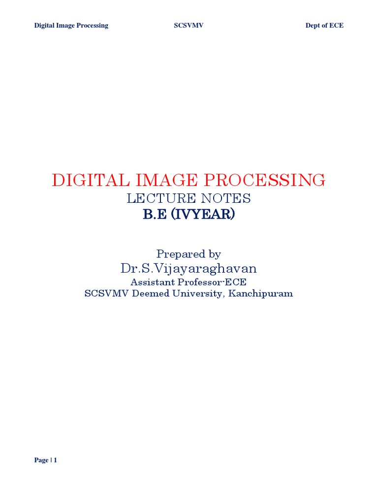Digital Image Processing | PDF | Data Compression | Digital Camera