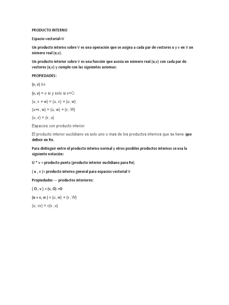 Extensión De Un Espacio Vectorial A Un Espacio Euclidiano Con Producto