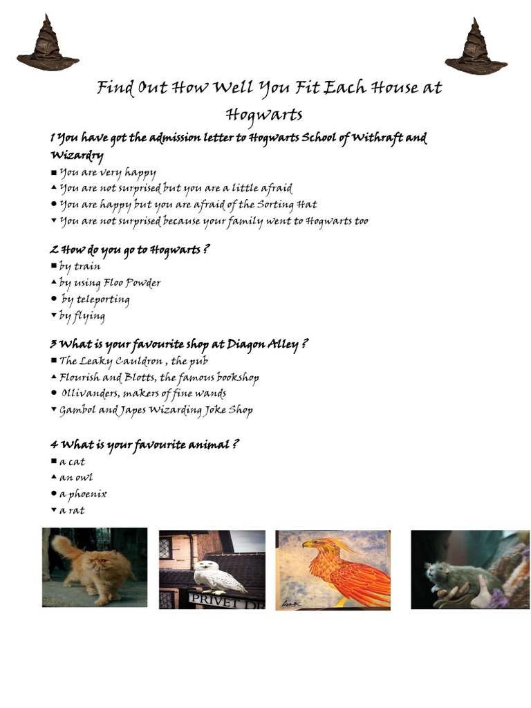 Sorting Hat Quiz | PDF