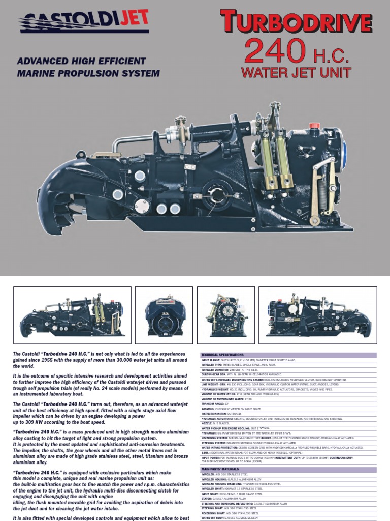 Water Jet Unit: Advanced High Efficient Marine Propulsion System | PDF ...