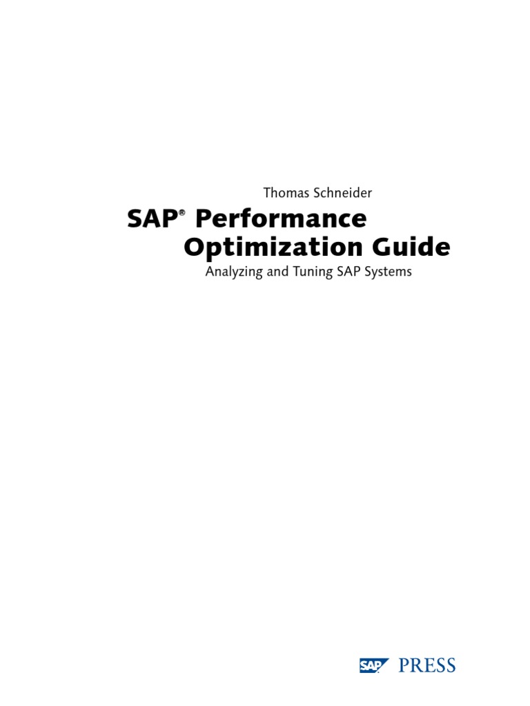 SAP - Performance - Tuning Guide | PDF