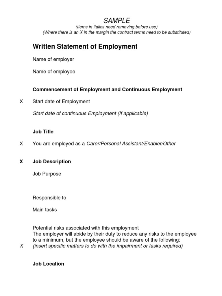 SAMPLE Statement of Employment | Download Free PDF | Pension | Employment