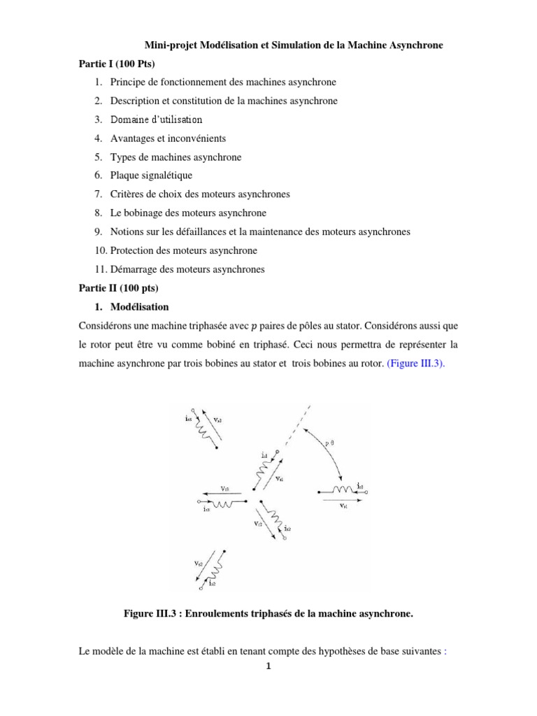 Modélisation de la Machine Asynchrone | PDF | Magnétisme | Électrotechnique