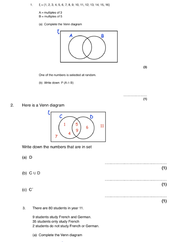 03 17 Venn Diagram Practice | PDF