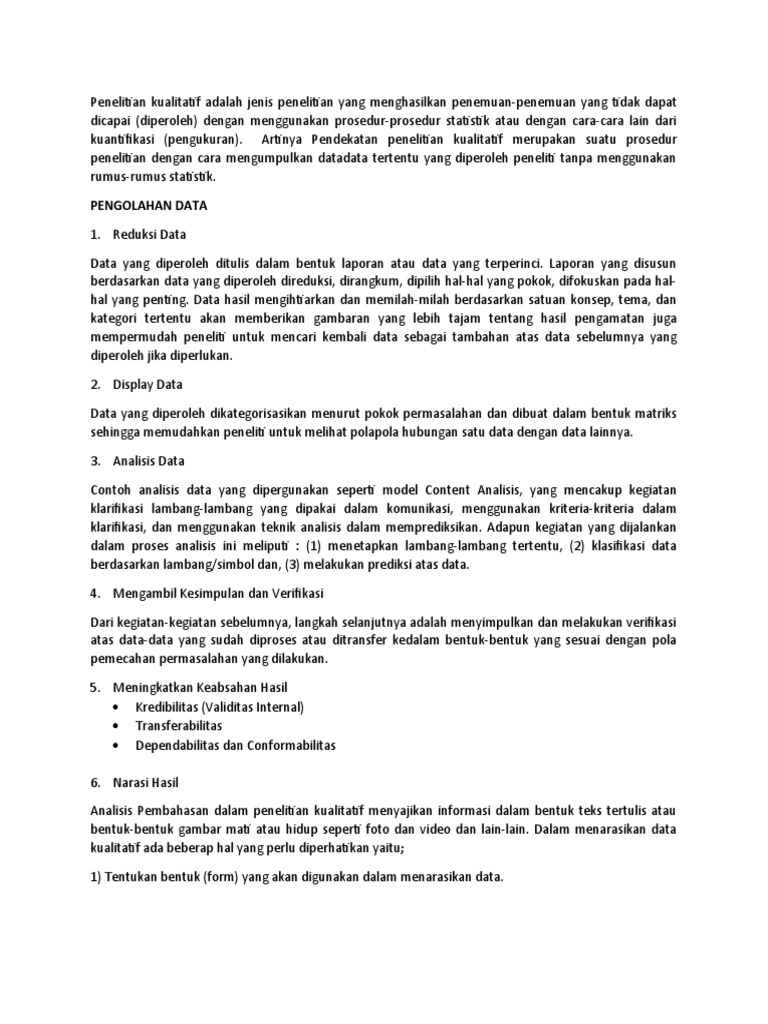 Materi Analisis Data Kualitatif | PDF