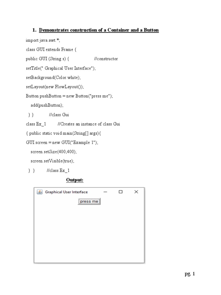 Chapter 1 LAB | PDF | Graphical User Interfaces | Programming Paradigms