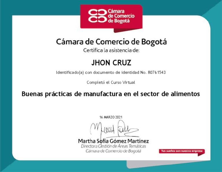 Certificado BPM | PDF