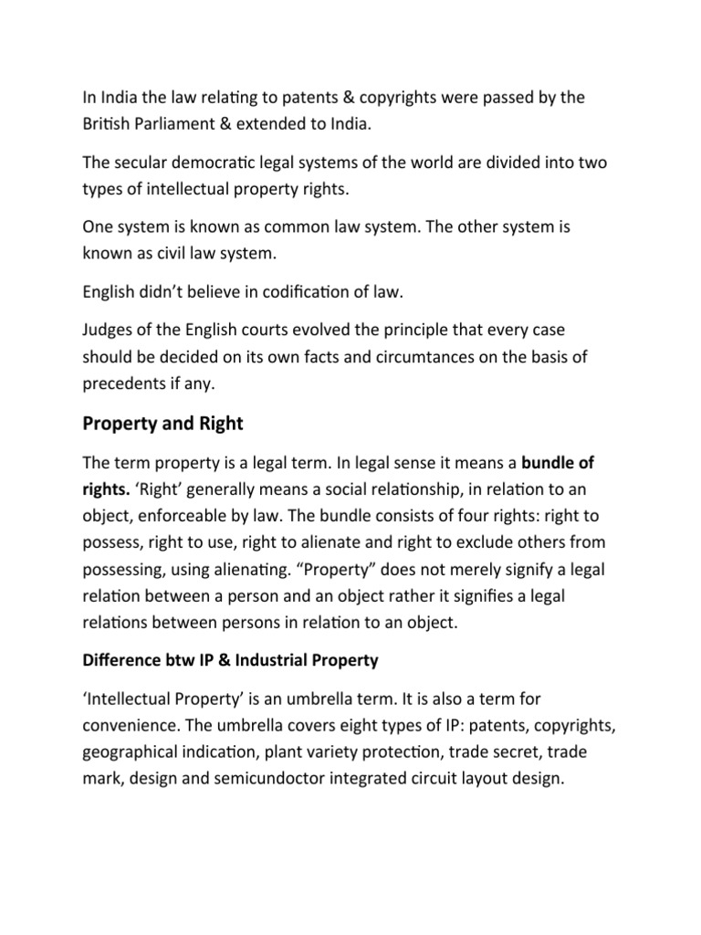 Property and Right: Rights. Right' Generally Means A Social ...
