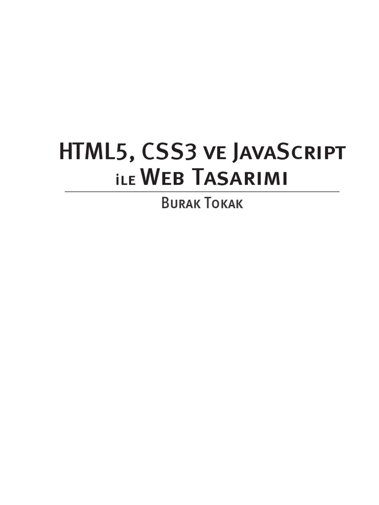 Html5 Css3 Ve Javascript Ile Web Tasarimi Tamamini Goruntule | PDF