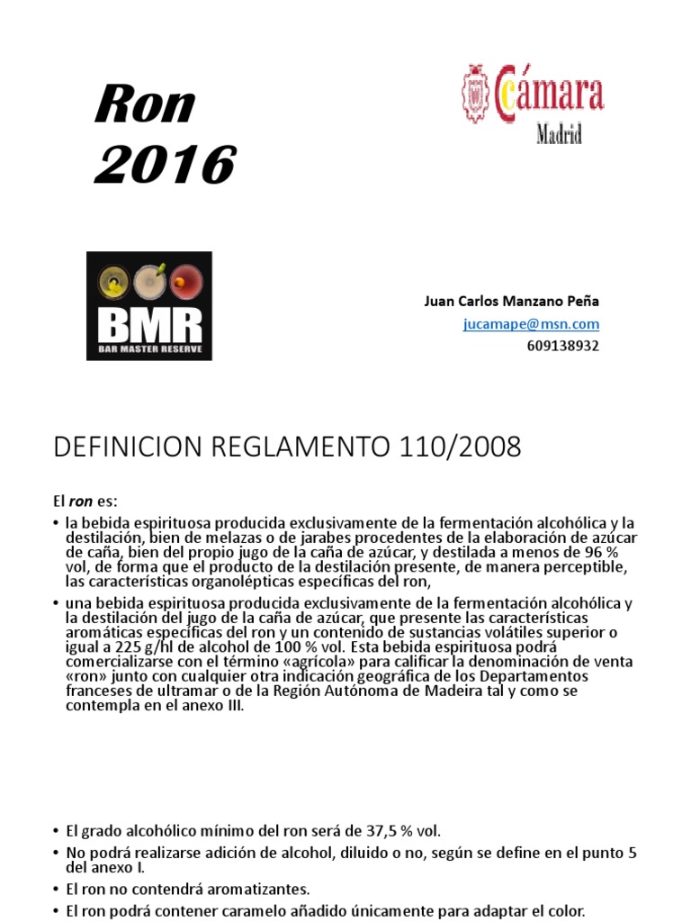 Definición y Proceso del Ron | PDF | Ron | Destilación