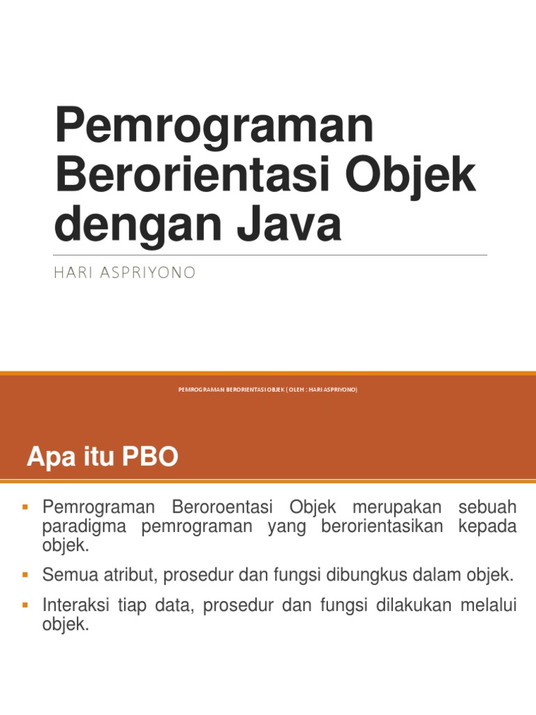 Materi 5 - OOP Di Java | PDF