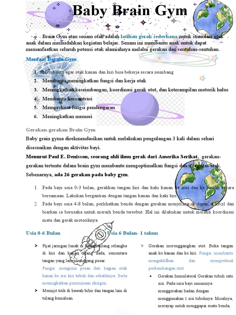 Baby Brain Gym | PDF