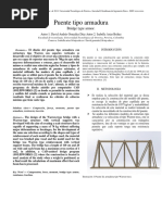 Armadura Howe en Puentes: Análisis y Diseño | PDF | Braguero | Puente